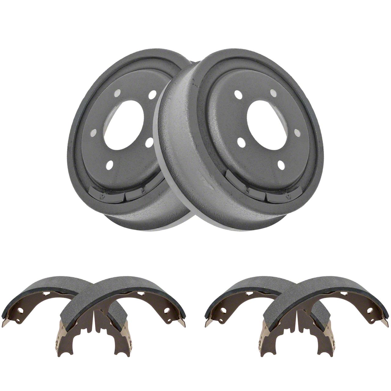 Ecklers Brake Shoe and Drum Kit; Rear (87-96 Bronco)