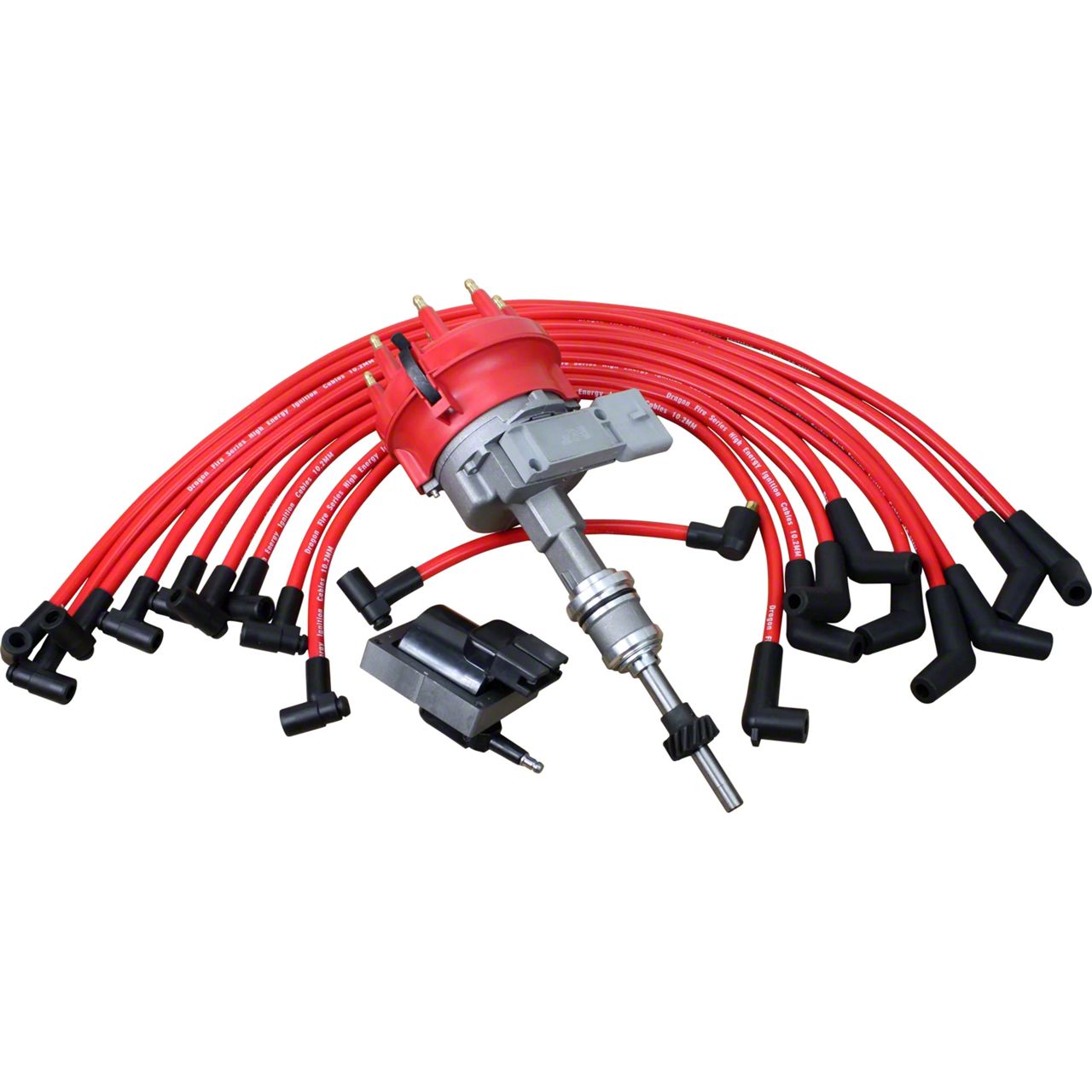 Dragon Fire Performance Ecklers Ignition Tune Up Kit; Red KIT-1041 (85-91 5.0L Bronco w/ Steel Gear)
