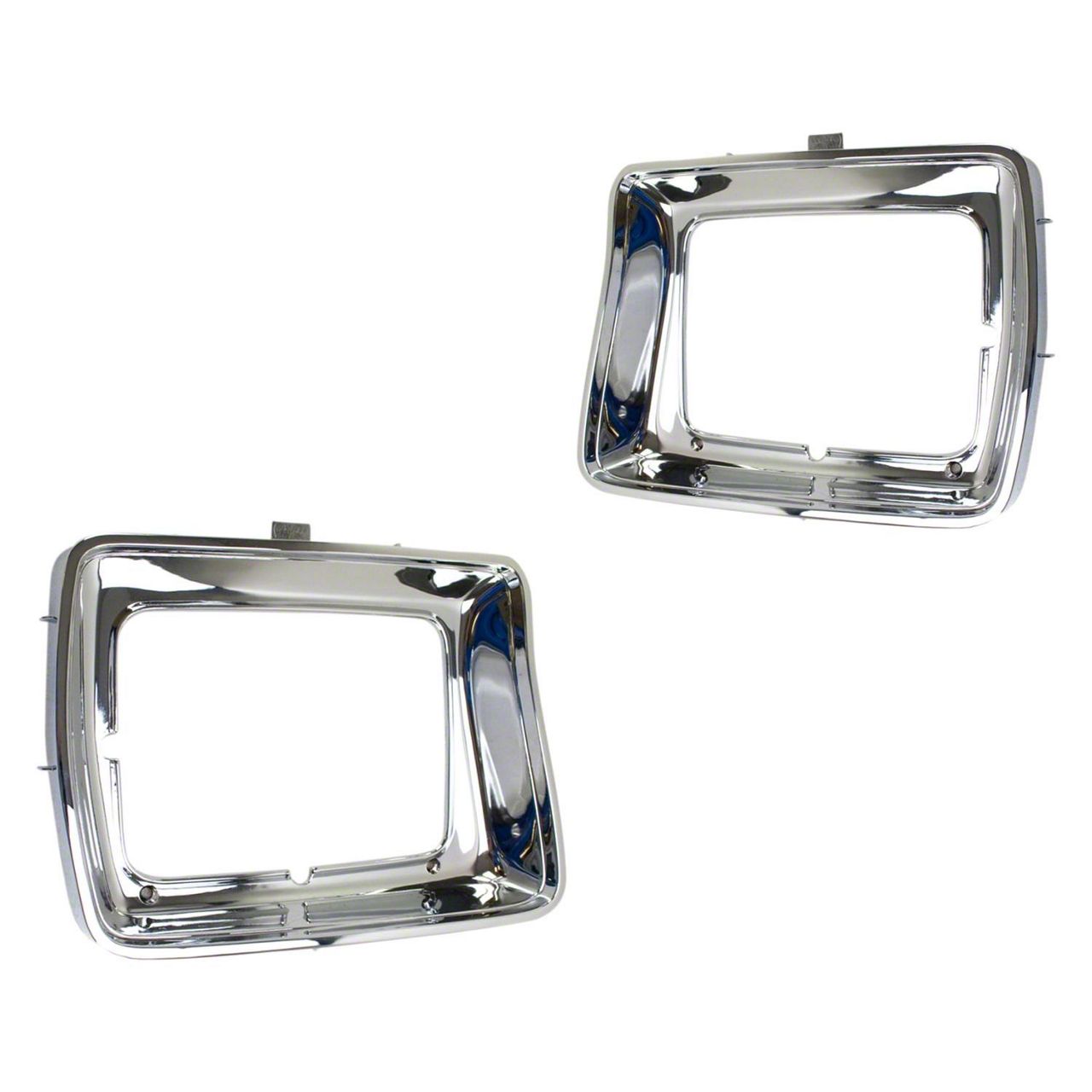 Ecklers Headlight Bezels; Chrome (78-79 Bronco w/ Rectangular Headlights)