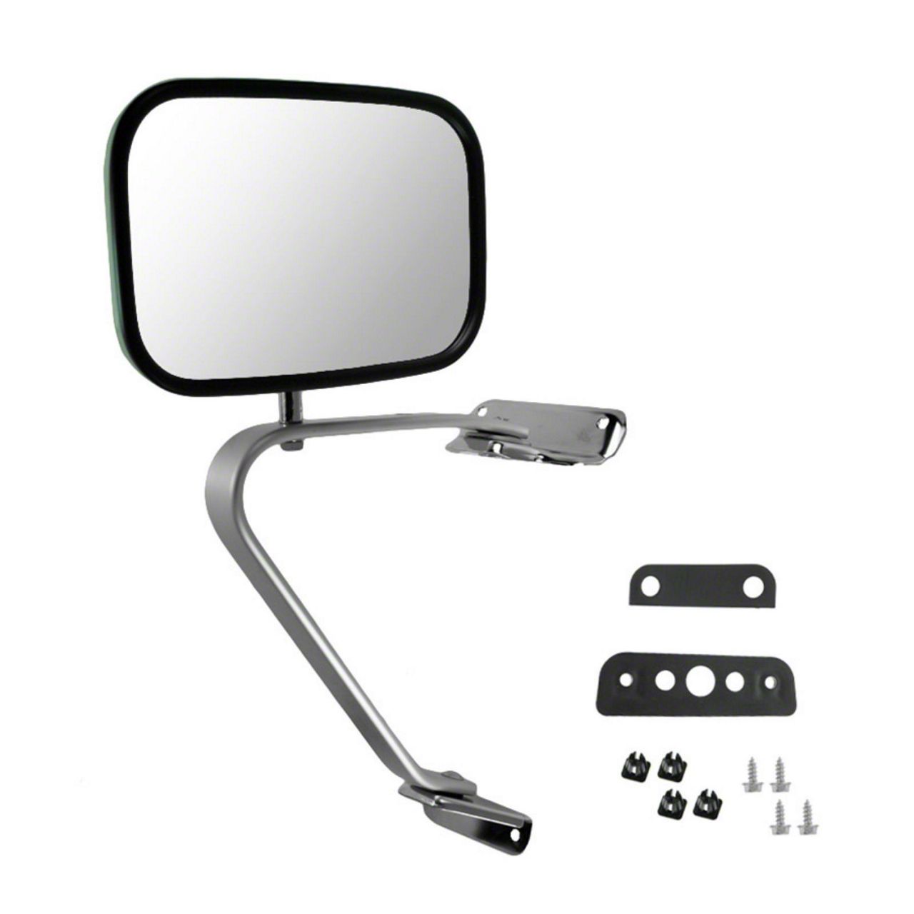 Ecklers Manual Mirror; Stainless Steel (80-96 Bronco)