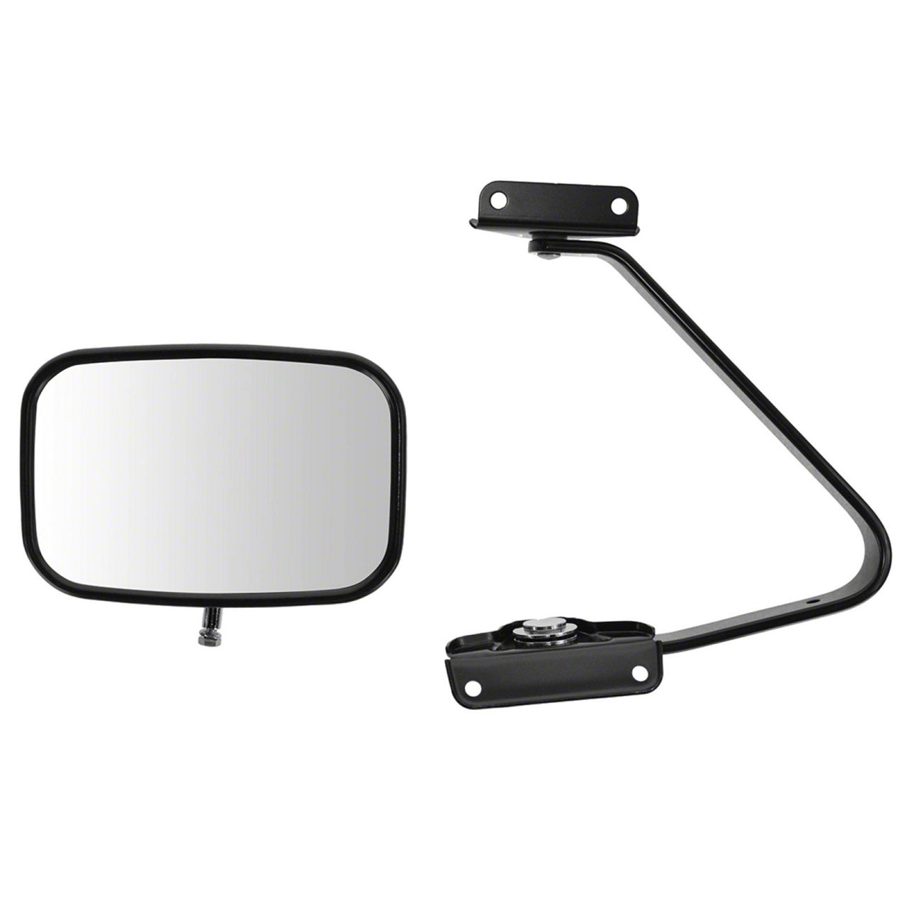 Ecklers Manual Mirror with Swing Lock; Paint to Match Black (80-96 Bronco)