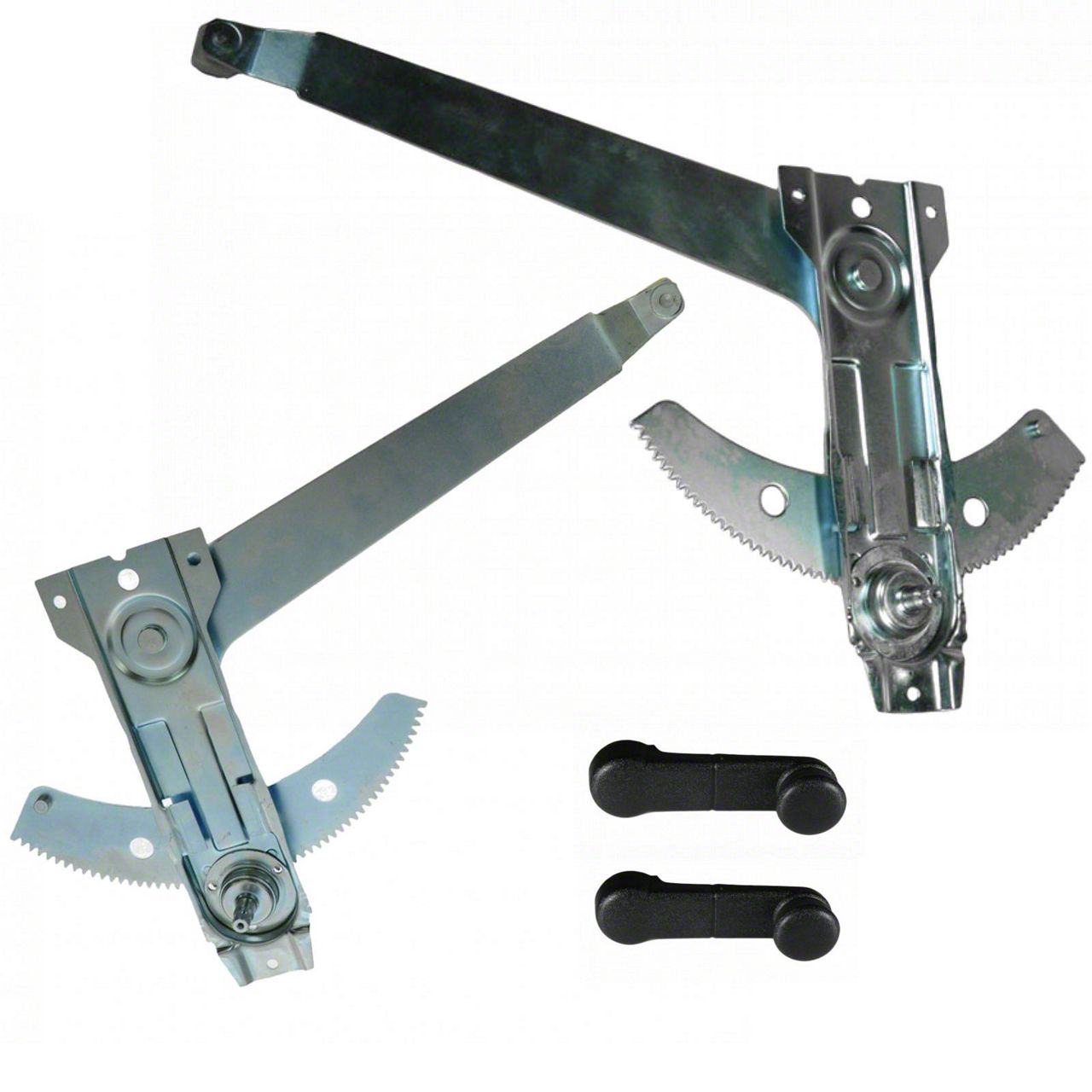 Ecklers Manual Window Regulators with Crank Handles; Front (87-91 Bronco)