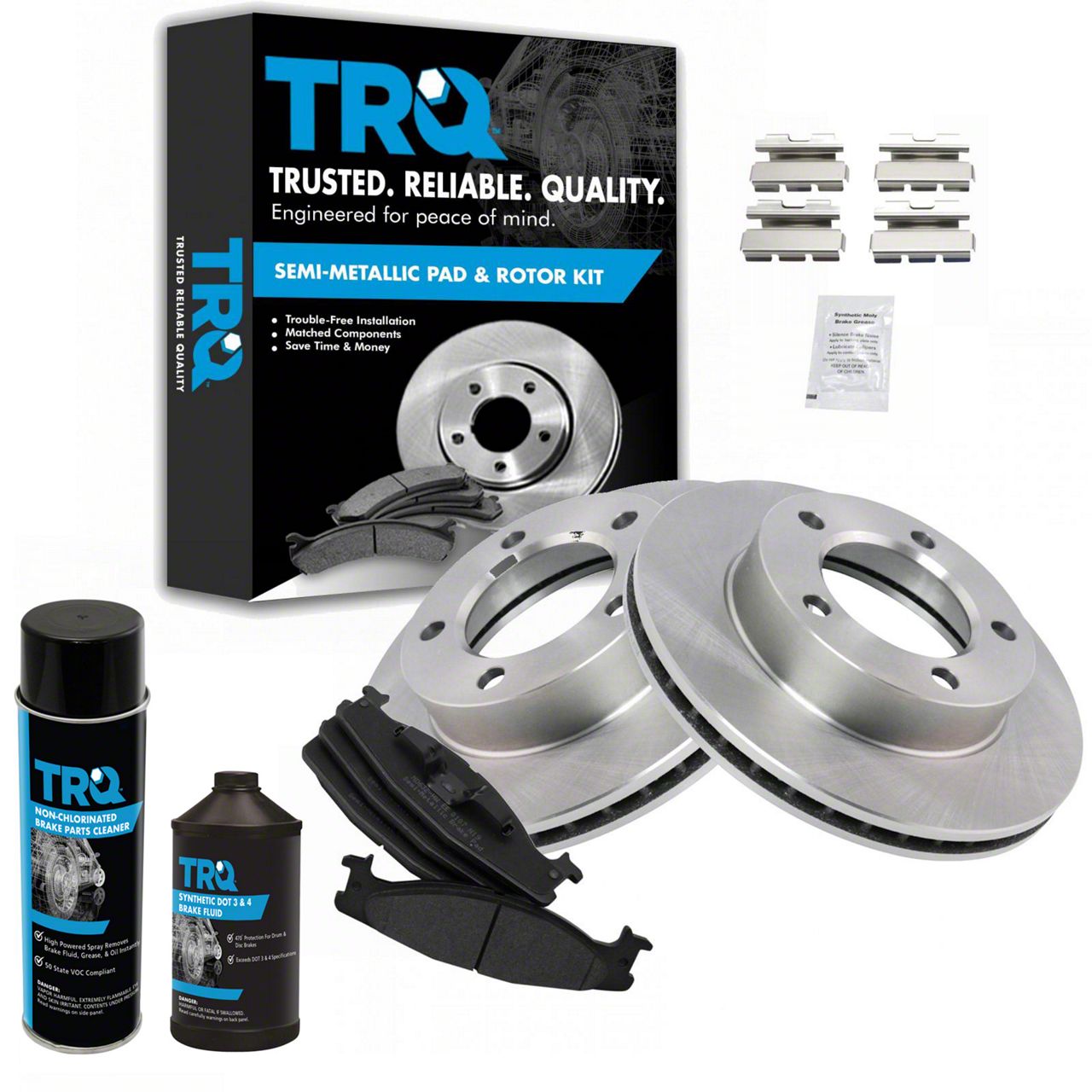 Ecklers Semi-Metallic 5-Lug Brake Rotor, Pad, Brake Fluid and Cleaner ...