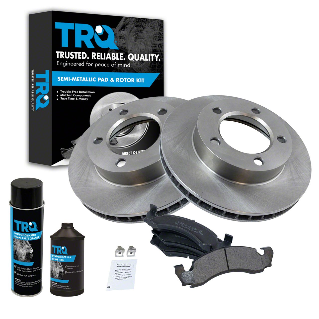 Ecklers Semi-Metallic 5-Lug Brake Rotor, Pad, Brake Fluid and Cleaner ...
