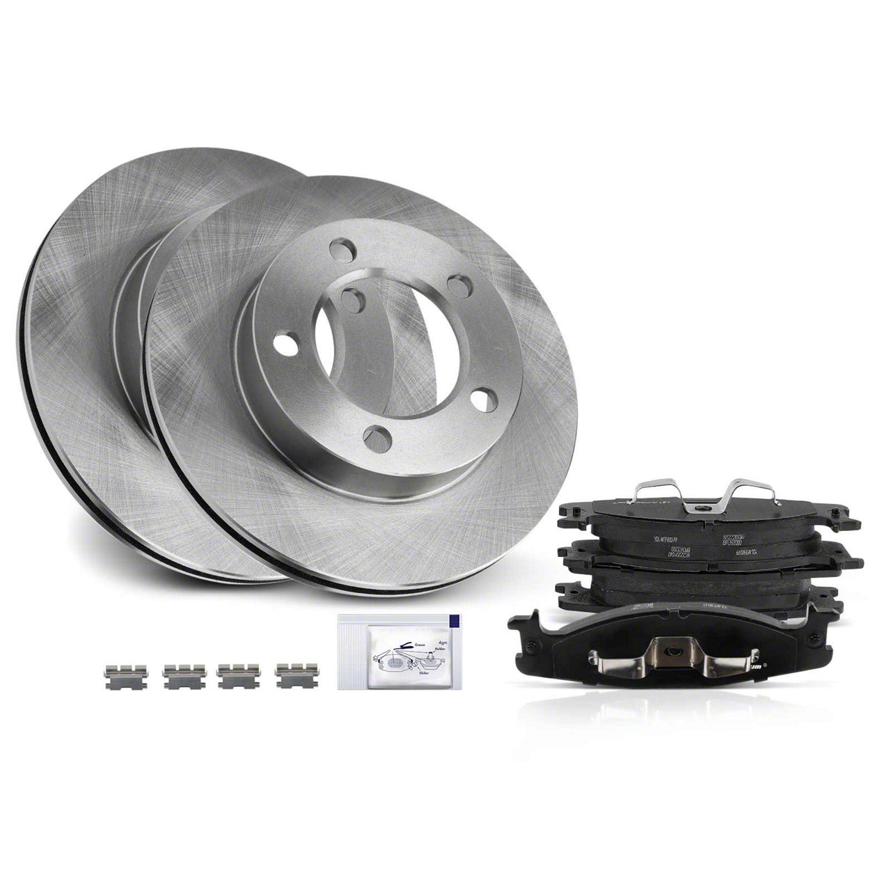 Ecklers Vented 5-Lug Brake Rotor and Pad Kit; Front (94-96 Bronco)