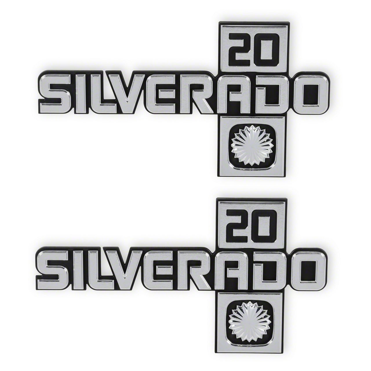 Brothers Trucks Ecklers Fender Badges; Silverado 20 04-553 (81-86 C/K10)