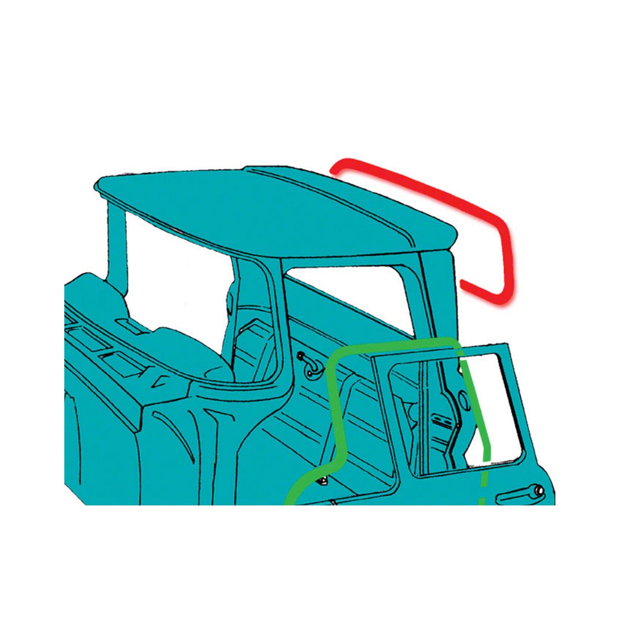 Brothers Trucks Ecklers Rear Window Seal; Chrome RWG87DX (73-86 C/K10)