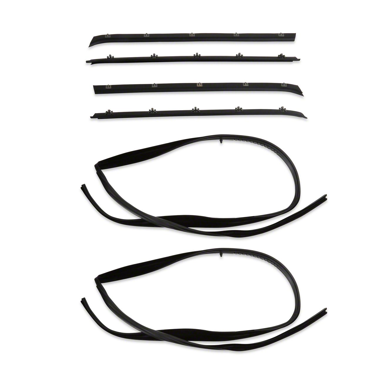Brothers Trucks Ecklers Window Channel Set; Front Doors WCS087F (81-86 ...