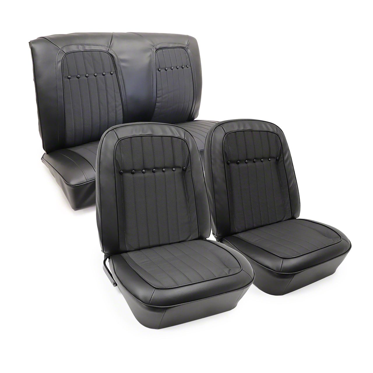 Ecklers Deluxe Interior Front Bucket and Rear Fixed Back Seat ...
