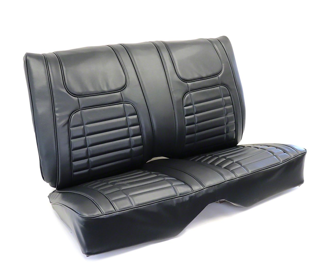 Ecklers Deluxe Interior Rear Fixed Back Seat Upholstery Kit; Black ...