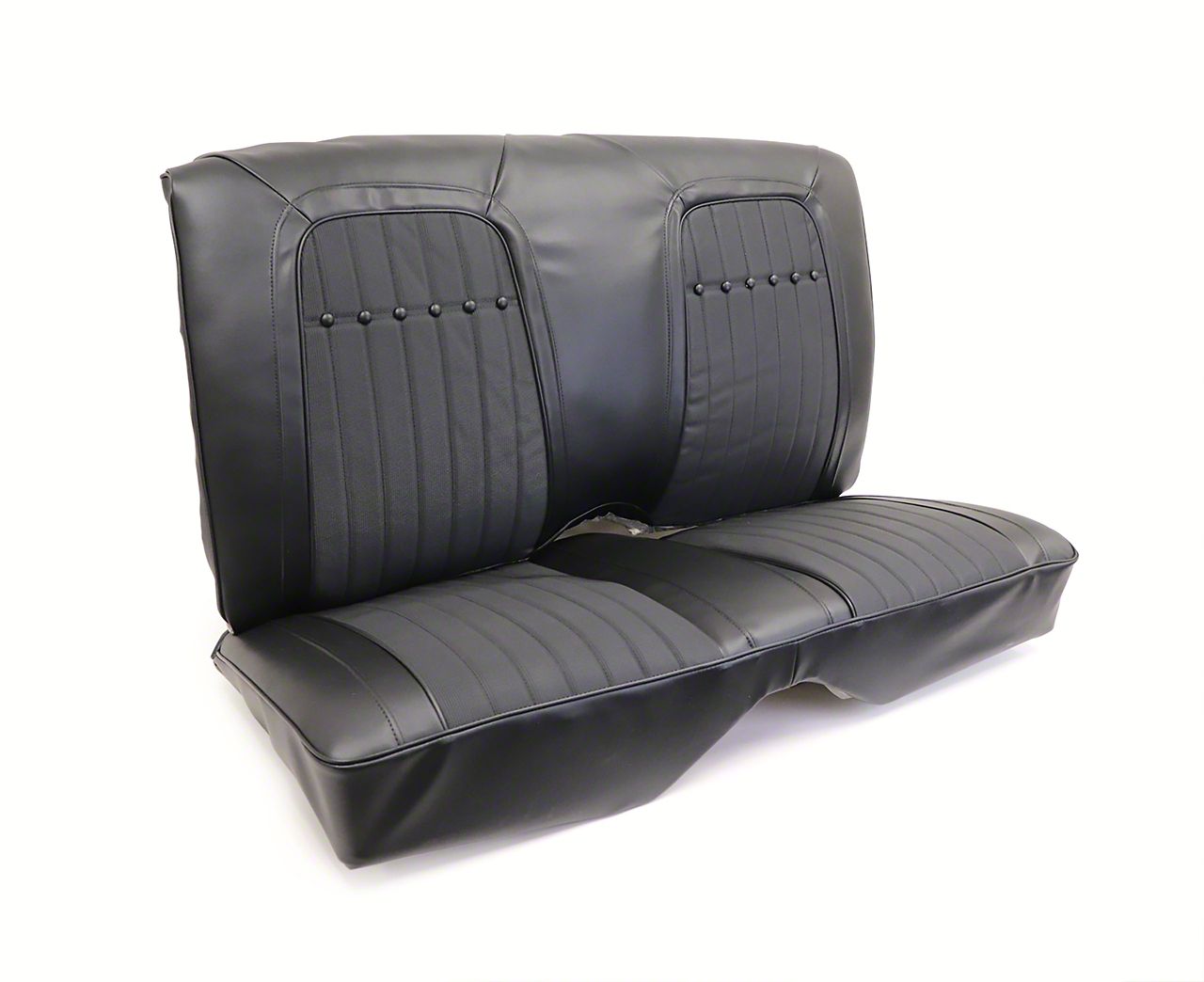 Ecklers Deluxe Interior Rear Fixed Back Seat Upholstery Kit; Black ...