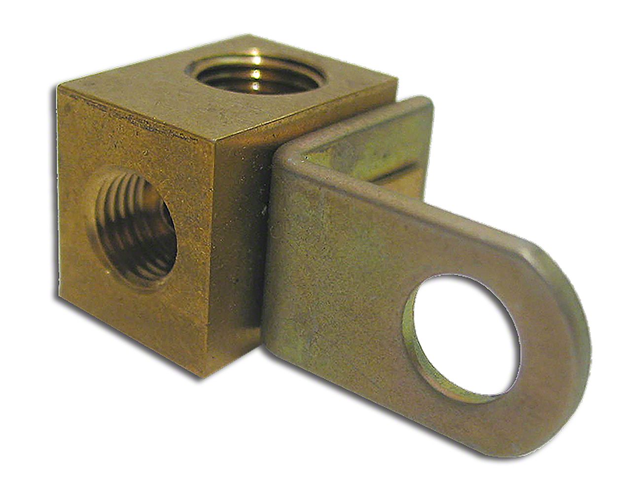 CA Ecklers Brake Line Block; Driver Side 8122 (56-62 Corvette C1)