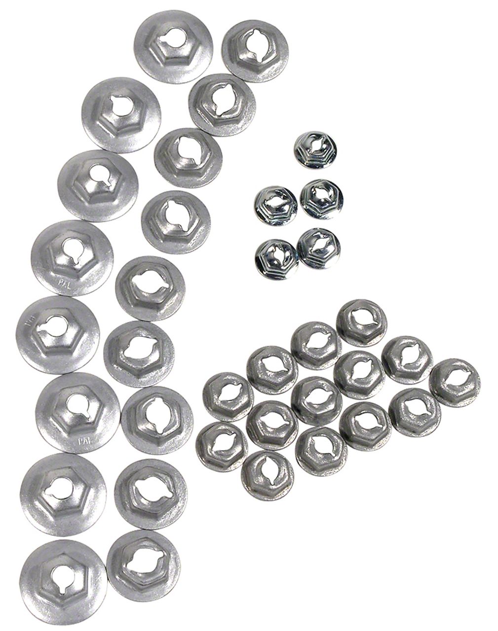 CA Ecklers Emblem Speednut Kit; 36-Pieces K1012 (1964 Corvette C2)