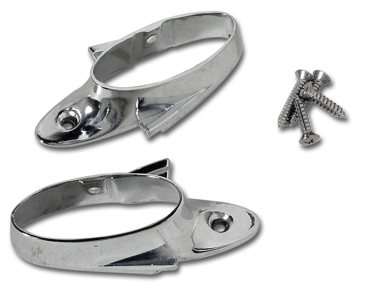 CA Ecklers 1958-1962 Corvette Grab Bar End Caps. Chrome 1815