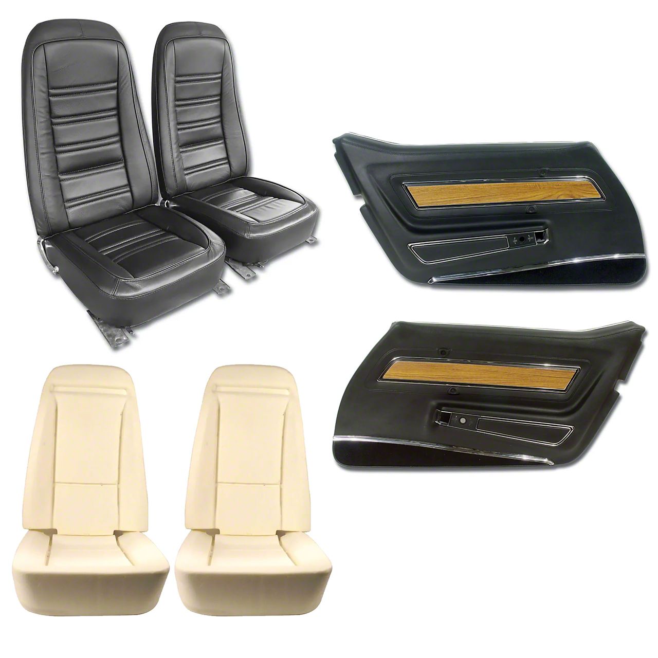 CA Ecklers Leather Seat Upholstery, Seat Foam and Deluxe Door Panel ...