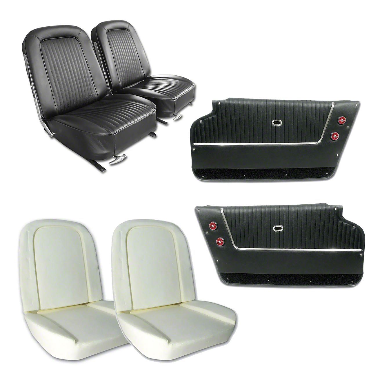 CA Ecklers Leather Seat Upholstery, Seat Foam and Deluxe Door Panel ...