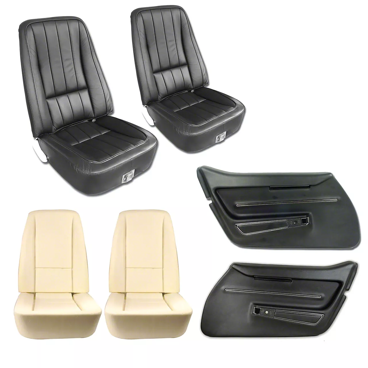 CA Ecklers Leather Seat Upholstery, Seat Foam and Deluxe Door Panel ...