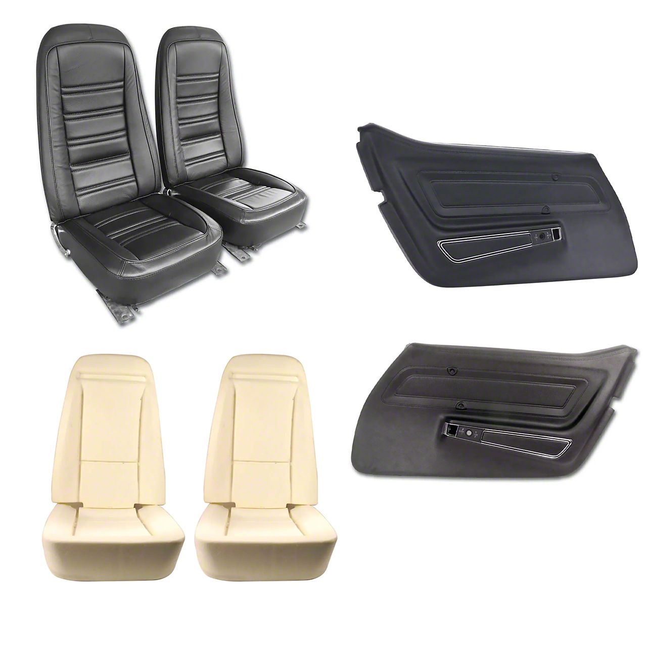 CA Ecklers Leather Seat Upholstery, Seat Foam and Deluxe Door Panel ...