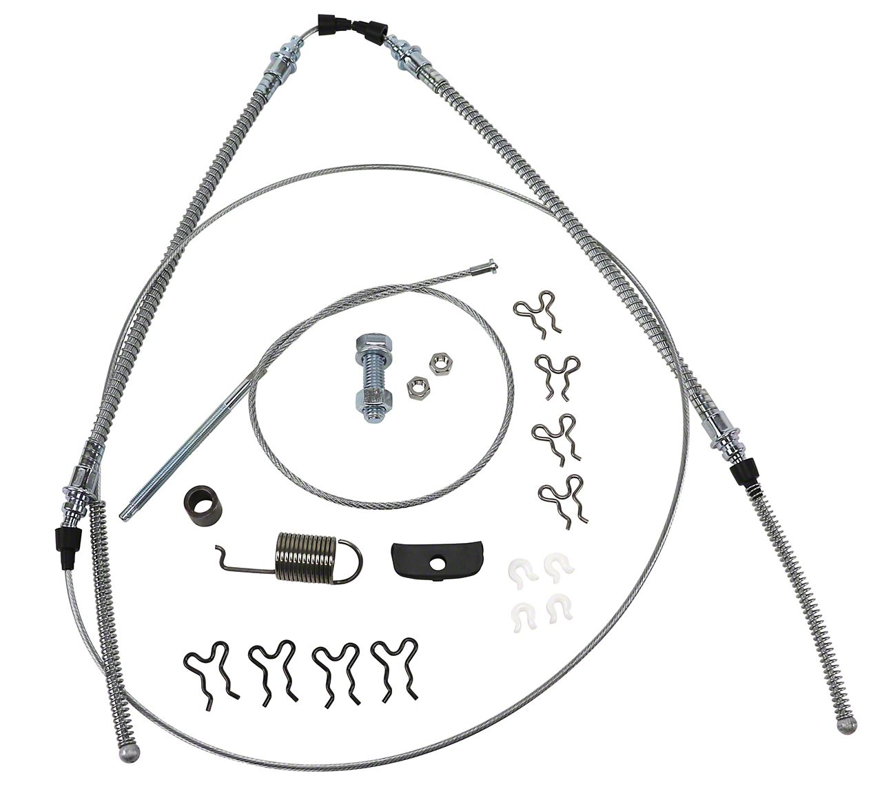 Ecklers Parking Brake Cable Kit; Front and Rear (67-82 Corvette C2 & C3)