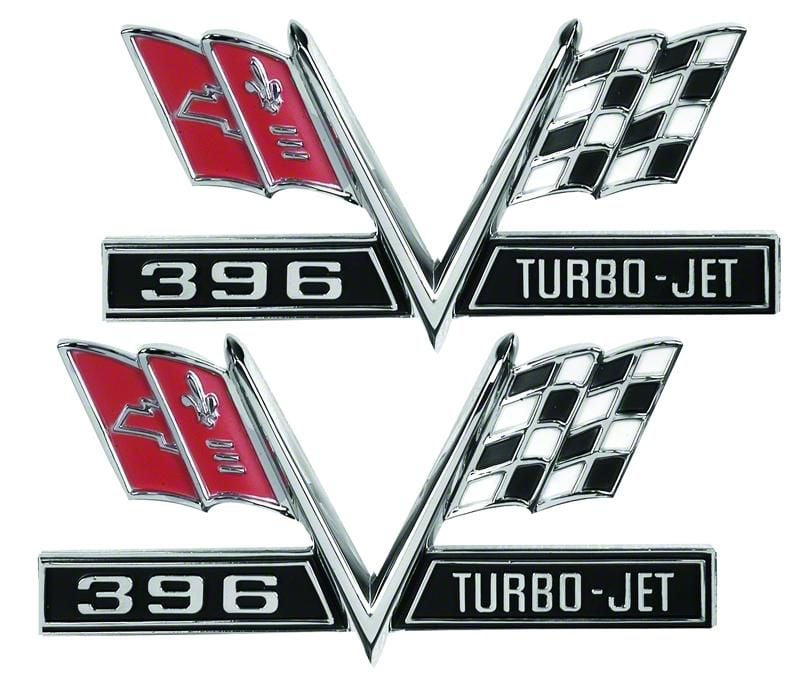 Ecklers 396 Turbo Jet Fender Emblems (1967 Camaro)