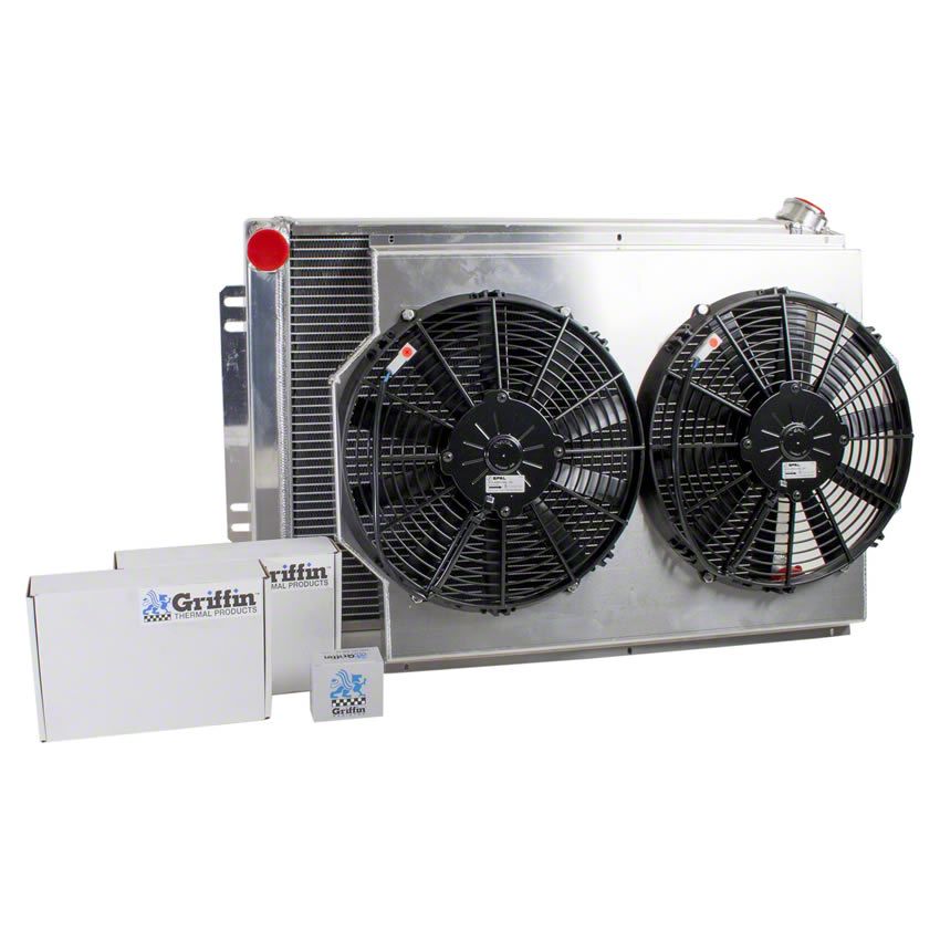 Ecklers ComboUnit CrossFlow Radiator; 2-Row (67-69 Camaro w/ Manual ...