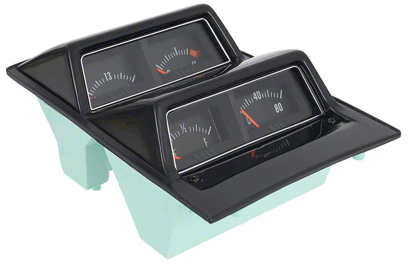 Ecklers Console Gauge Assembly with Volt Meter; Black (68-69 Camaro)