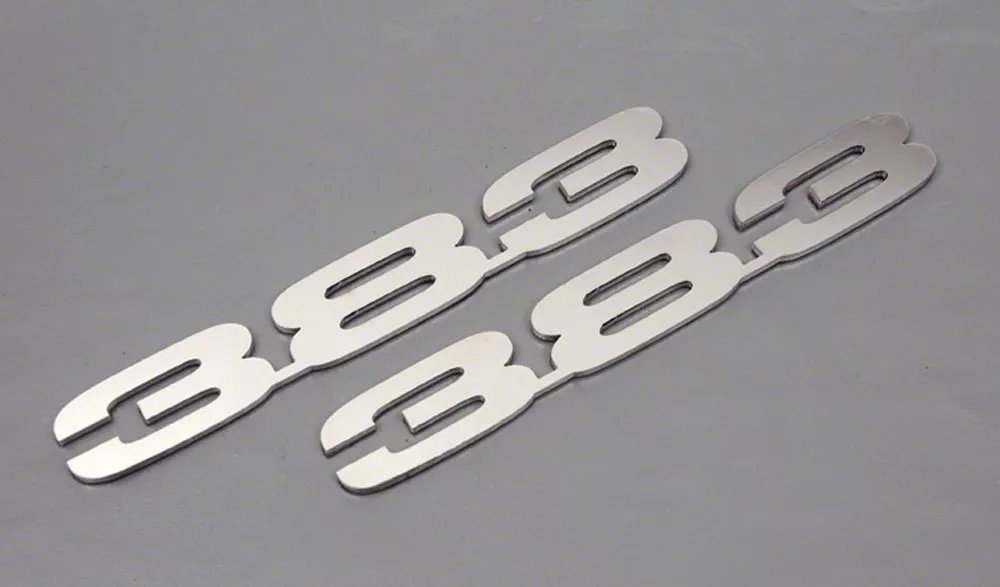 Ecklers Camaro Hood Emblems, 383, Stainless Steel, 1967-69