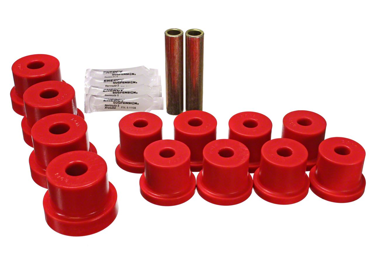 Ecklers Rear Leaf Spring Bushings; Red (67-69 Camaro w/ Multi-Leaf Springs)