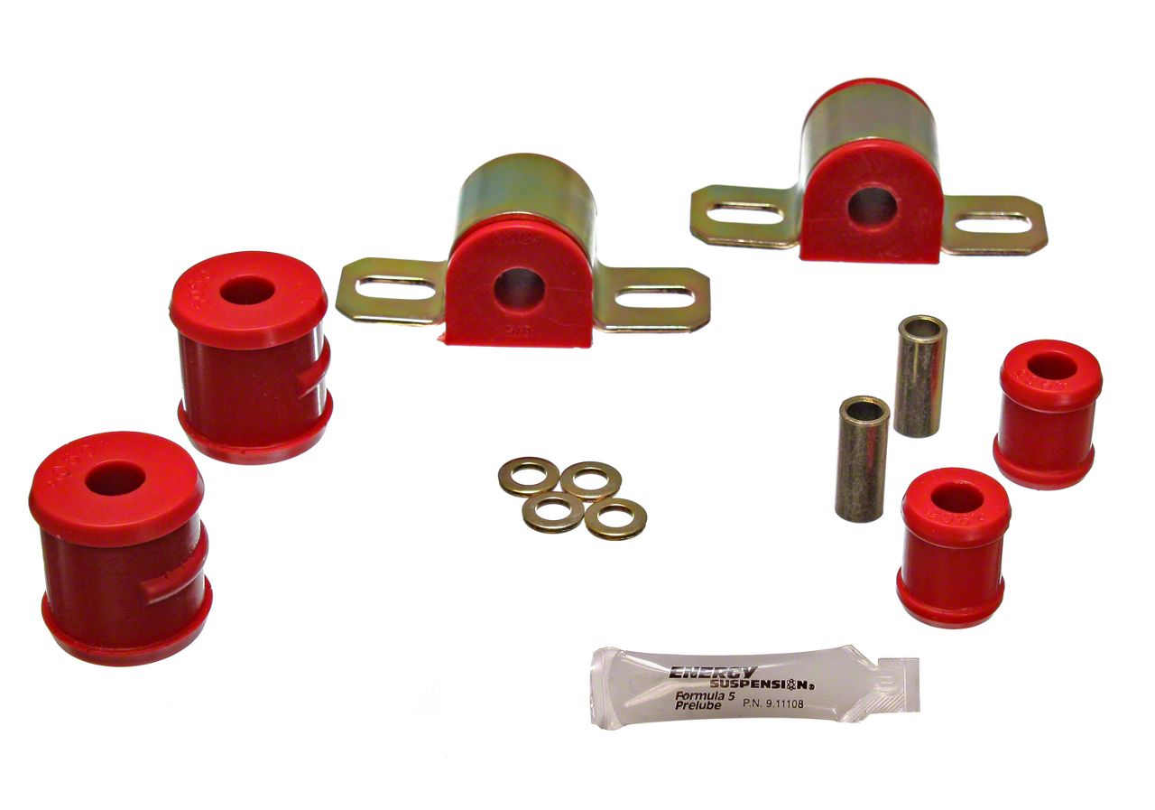 Ecklers Rear Sway Bar Bushings; 1 Bolt; 1-Inch; Red (67-81 Camaro)