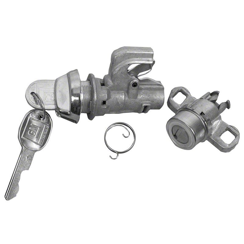 Ecklers Trunk and Glove Box Lock Kit with Round Head Keys (70-73 Camaro)