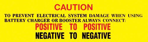 Ecklers Caution Battery Warning Decal - Mercury