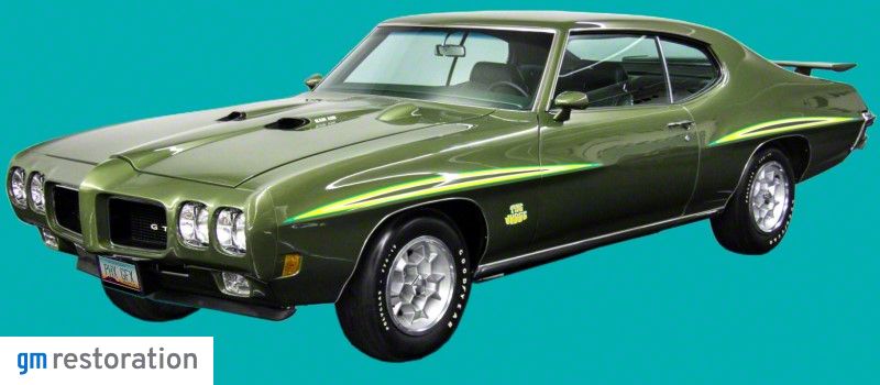 Ecklers Ram Air Hood Scoop Decal; Red (71-72 GTO)