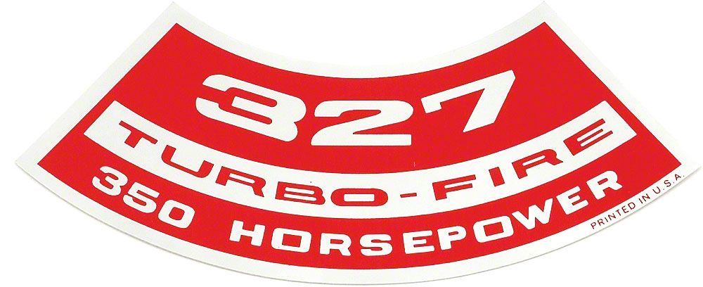 Ecklers Decal, Air Cleaner,327 Turbo-Fire 350 hp1966
