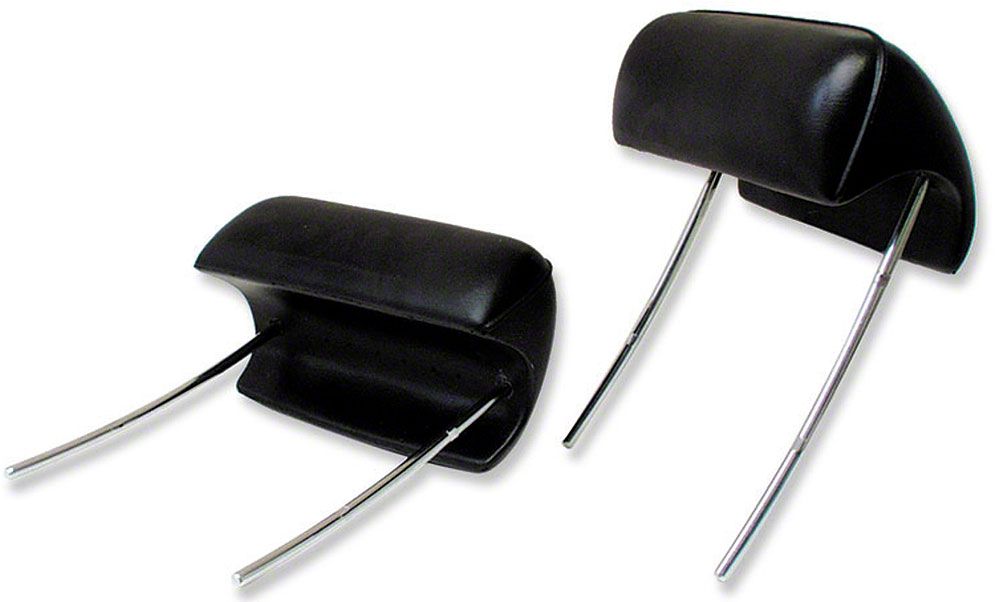 Ecklers Bucket Seat Headrests, Black (70-72 Chevelle)