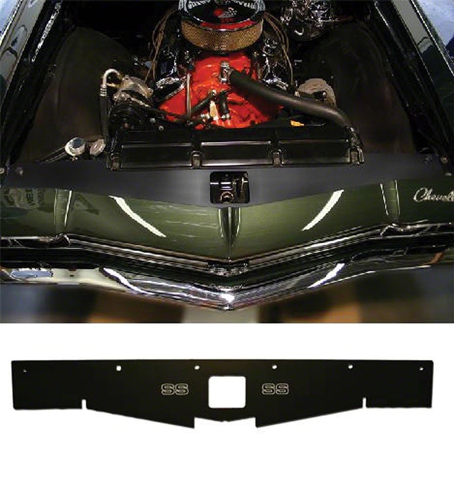 Ecklers Chevelle Core Support Filler Panel, Black Anodized