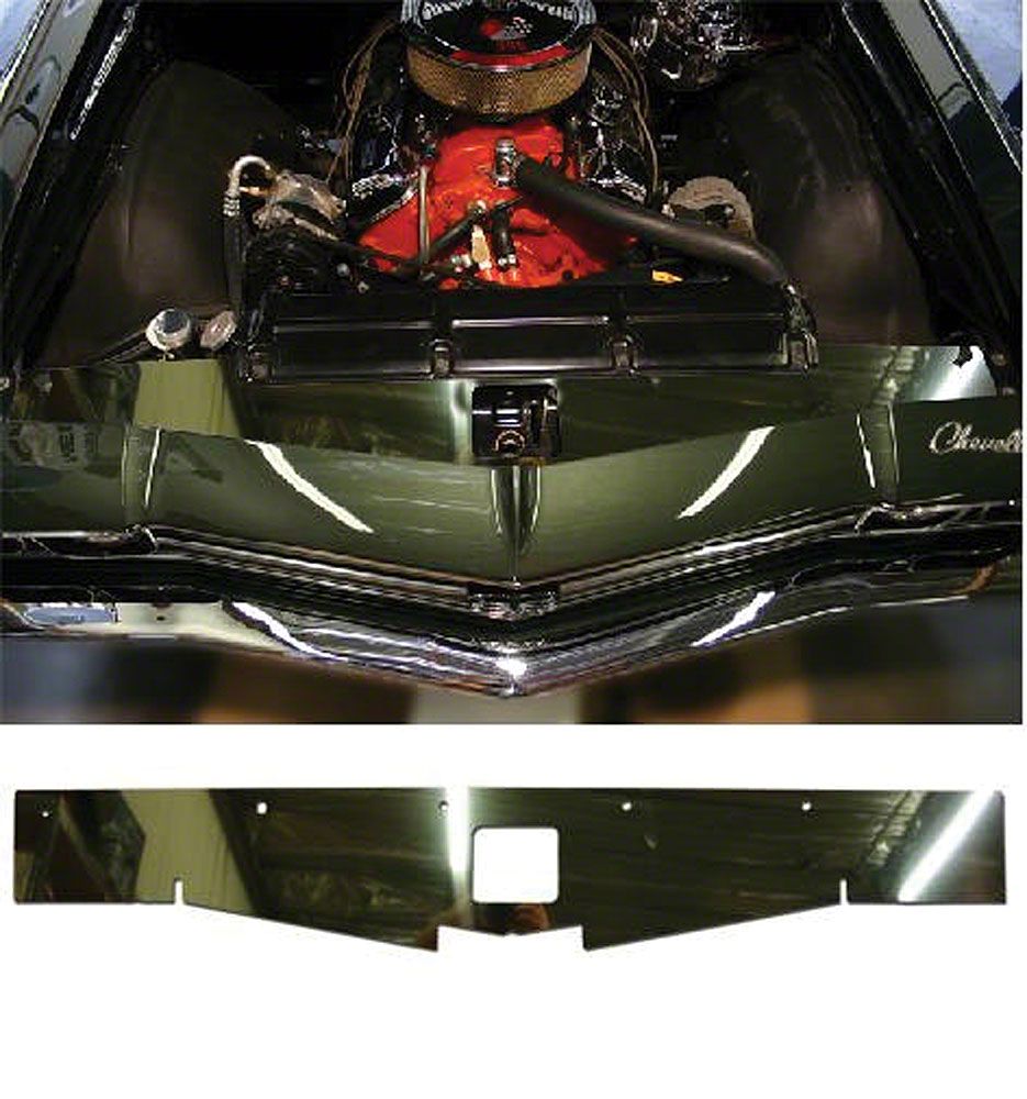 Ecklers Chevelle Core Support Filler Panel, Polished Alumi
