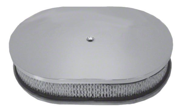 Ecklers Air Cleaner, Oval Smooth Polished Aluminum, 12 (55-57 Chevy Bel ...