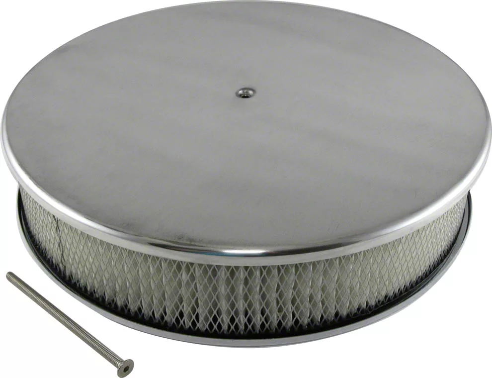 Ecklers Air Cleaner, Smooth Polished, 14X3 (53-82 Corvette C1, C2 & C3)