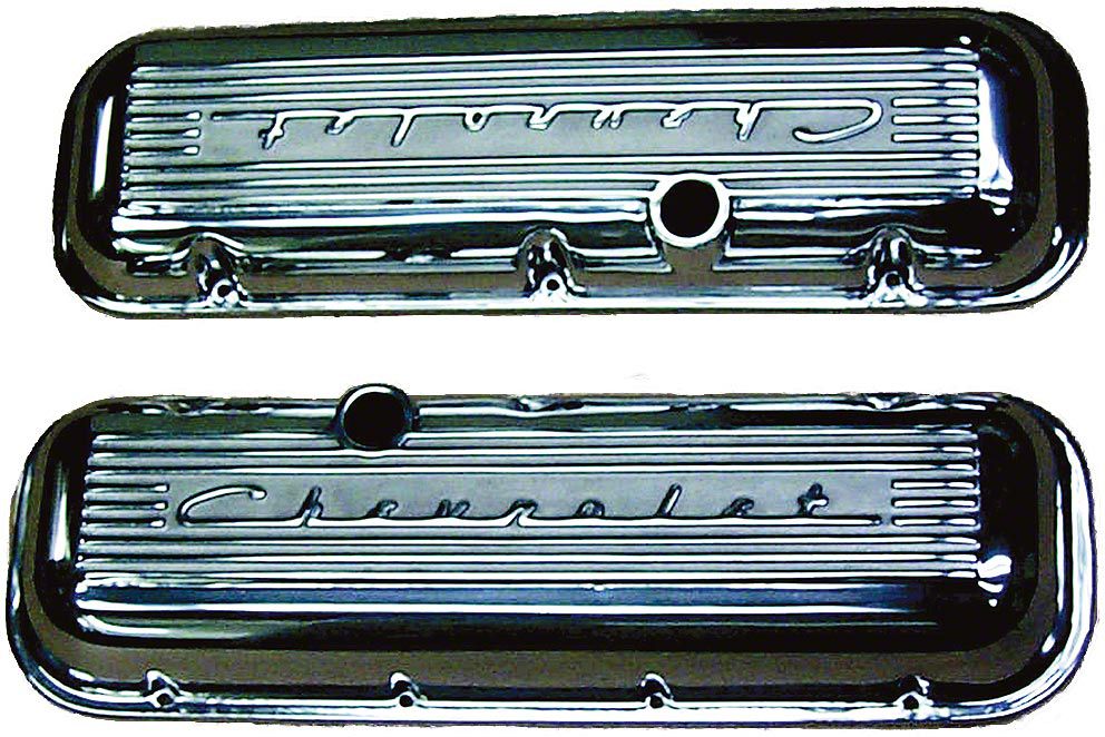 Ecklers Alum Vlv Cvrs Polshd w Chevy Script BB 55 72