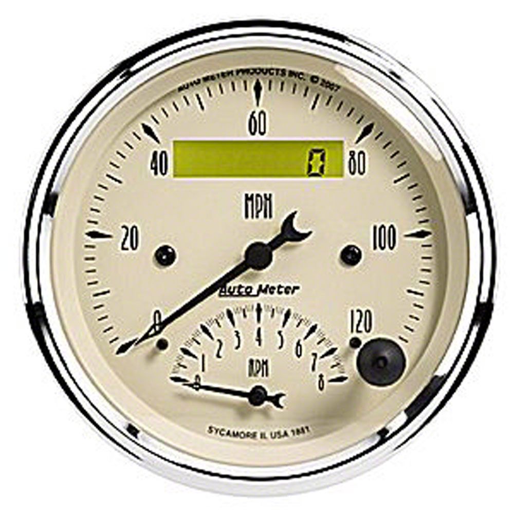 Auto Meter Ecklers Antique Beige Series 3-3/8-Inch Tachometer ...