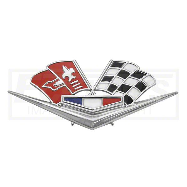 Ecklers Chevy Crossed-Flags Fender Emblems, Front (62-63 Biscayne; 62 ...