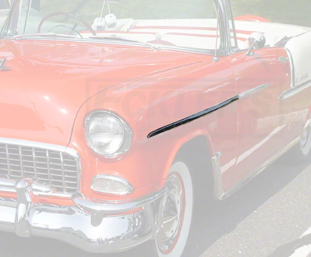 Ecklers Front Fender Molding, Left, Show Quality (1955 Chevy Bel Air)