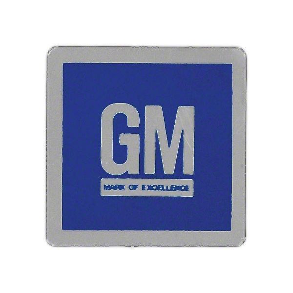 Ecklers Door Decal,GM Mark Of Excellence,1967Late-1973