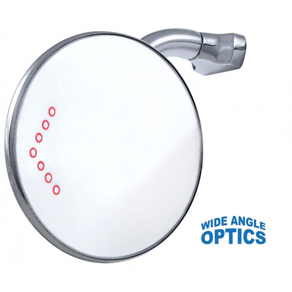 Ecklers Outside Rear View Mirror, 4 Peep With Curved Arm & LED Turn ...