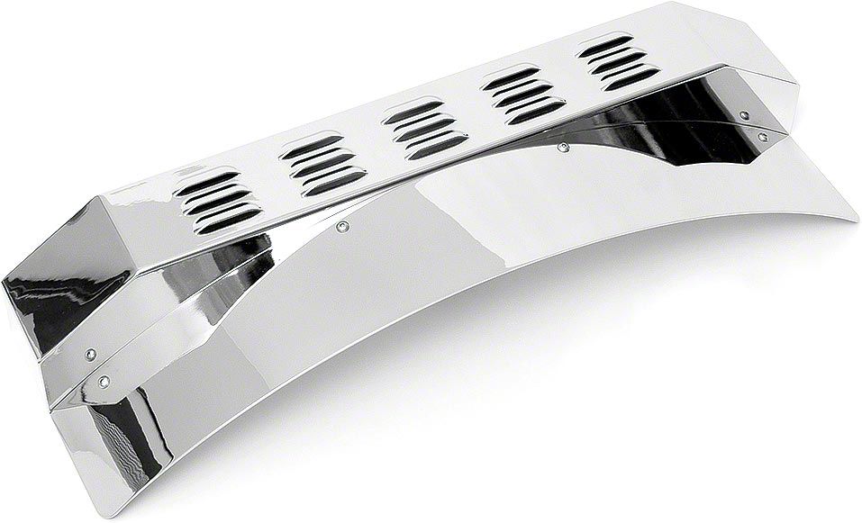 Ecklers Radiator Cover, Louvered Design, With Fan Shroud, Chrome (55-57 ...