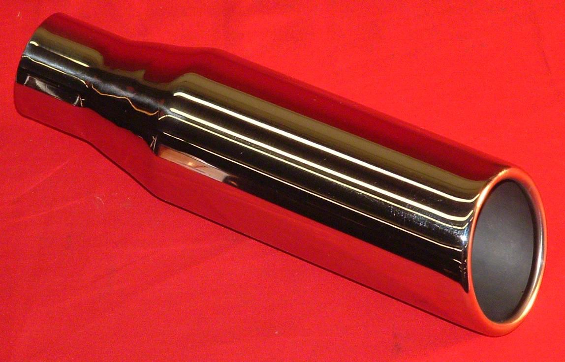 Ecklers 12-Inch Long Angle Cut End Exhaust Tip; 3-Inch OD (Fits 2.25 ...