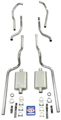 Ecklers 2-Inch Dual Exhaust System with Turbo Mufflers; Aluminized ...