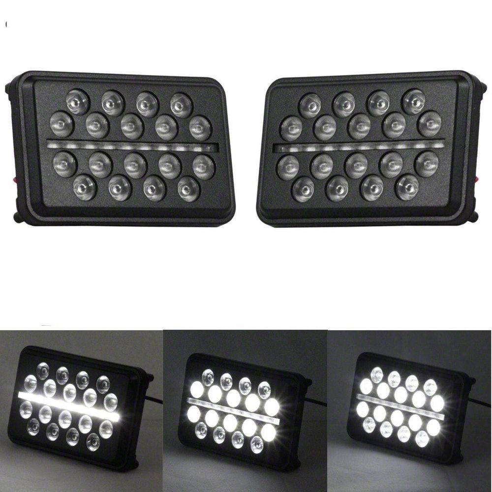 Ecklers 4x6 SLIM LINE Multi LED Projection Headlights; Low Beam; Black ...