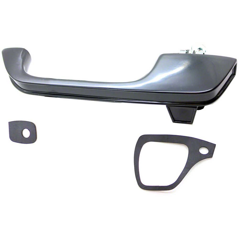 Ecklers Chrome Exterior Door Handle; Black; Driver Side (73-86 C/K10)