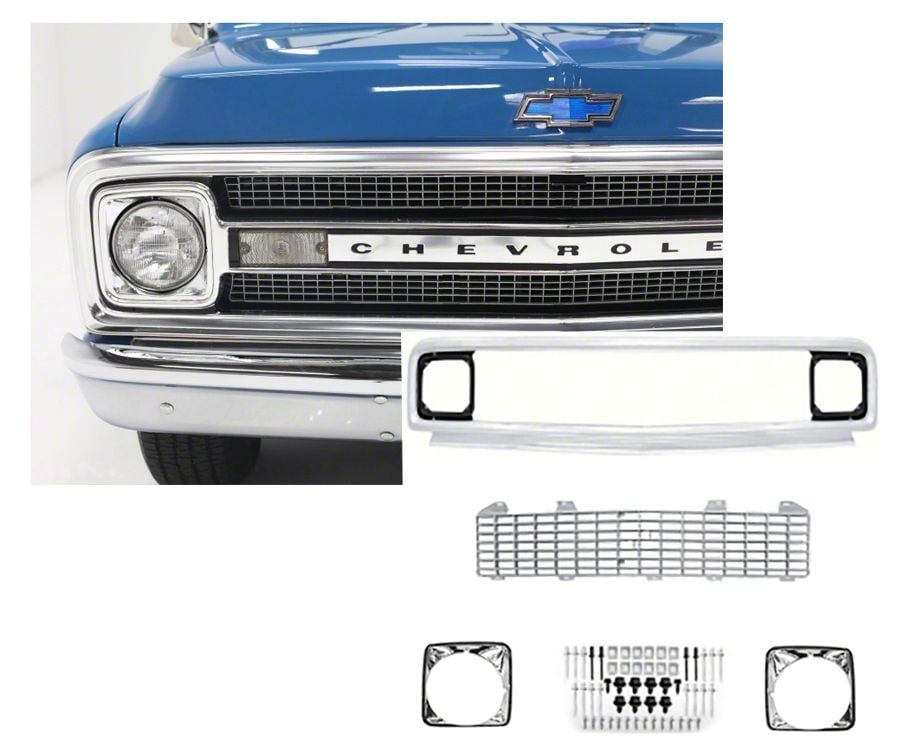 Ecklers Chevy Truck Front Grille Kit, With Gray Insert, Show Quality ...